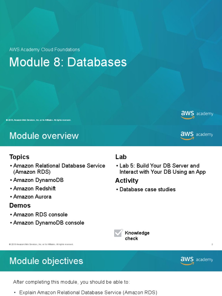 08 Databases | PDF | Amazon Web Services | Information Technology
