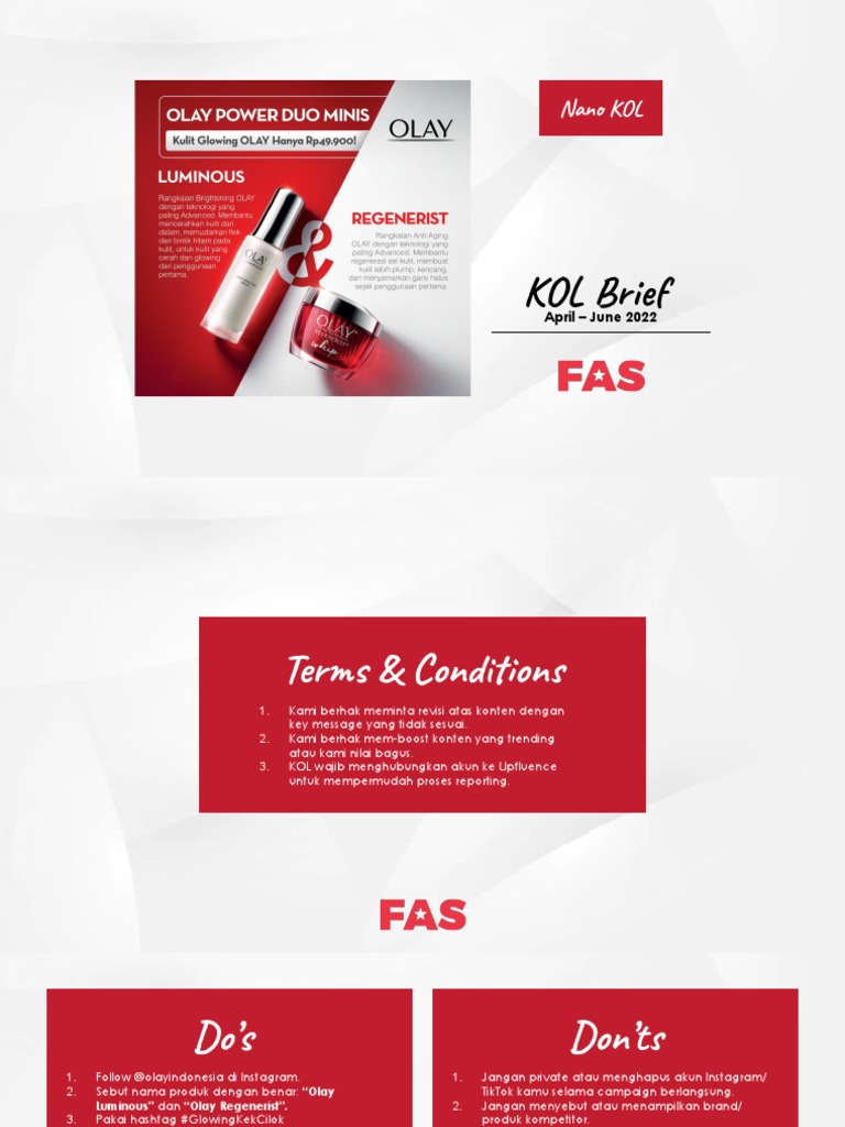 Panduan KOL Olay Indonesia | PDF