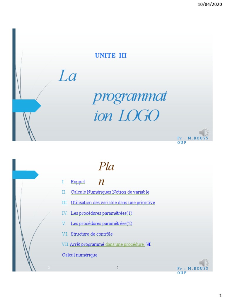 Programmation Logo : Concepts et Exercices | PDF | Programme ...