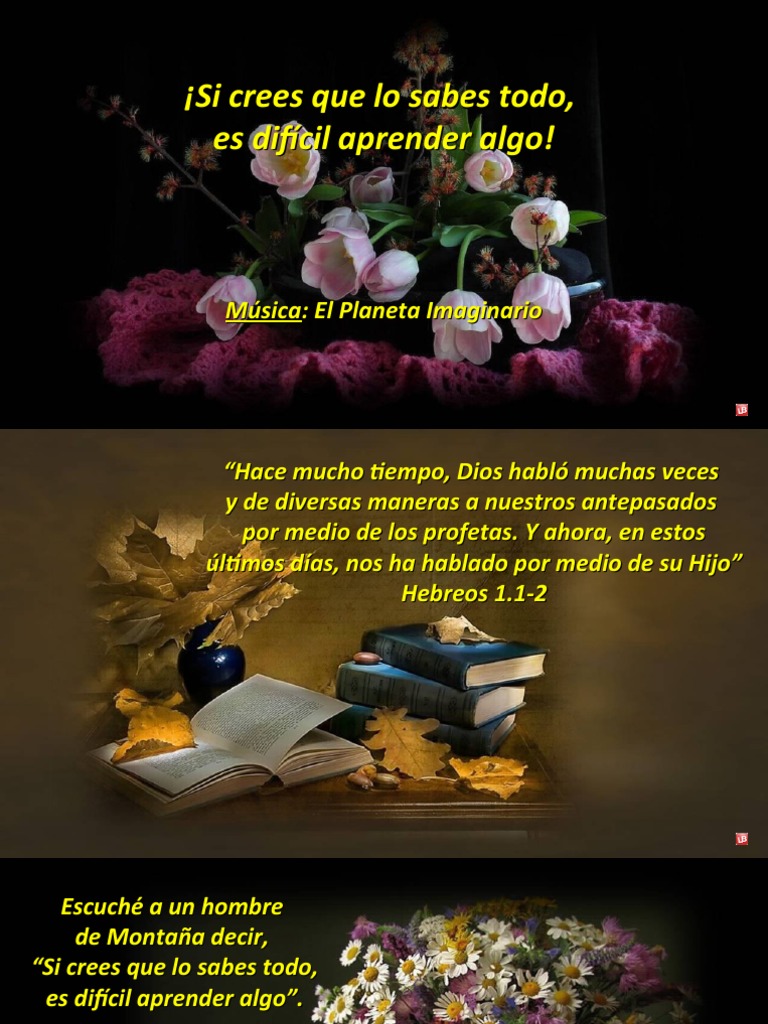 .Si Crees Que Lo Sabes Todo, Es Dificil Aprender Algo | PDF