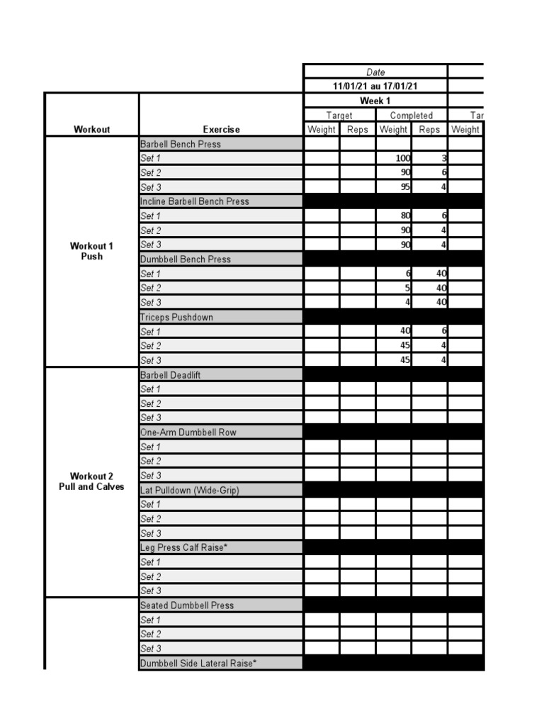 Bigger Leaner Stronger 5-Day Workout Routine | PDF | Physical Exercise ...