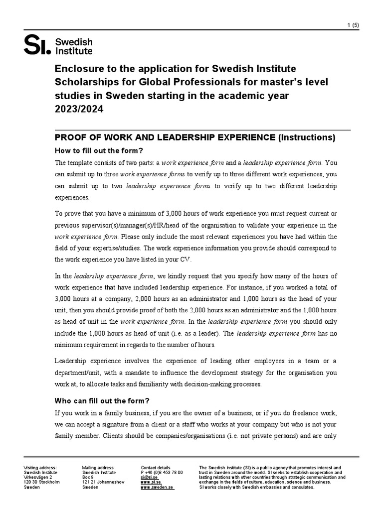 Proof of Work and Leadership Experience Sisgp 2023 - 2024 | PDF | Leadership | Sweden