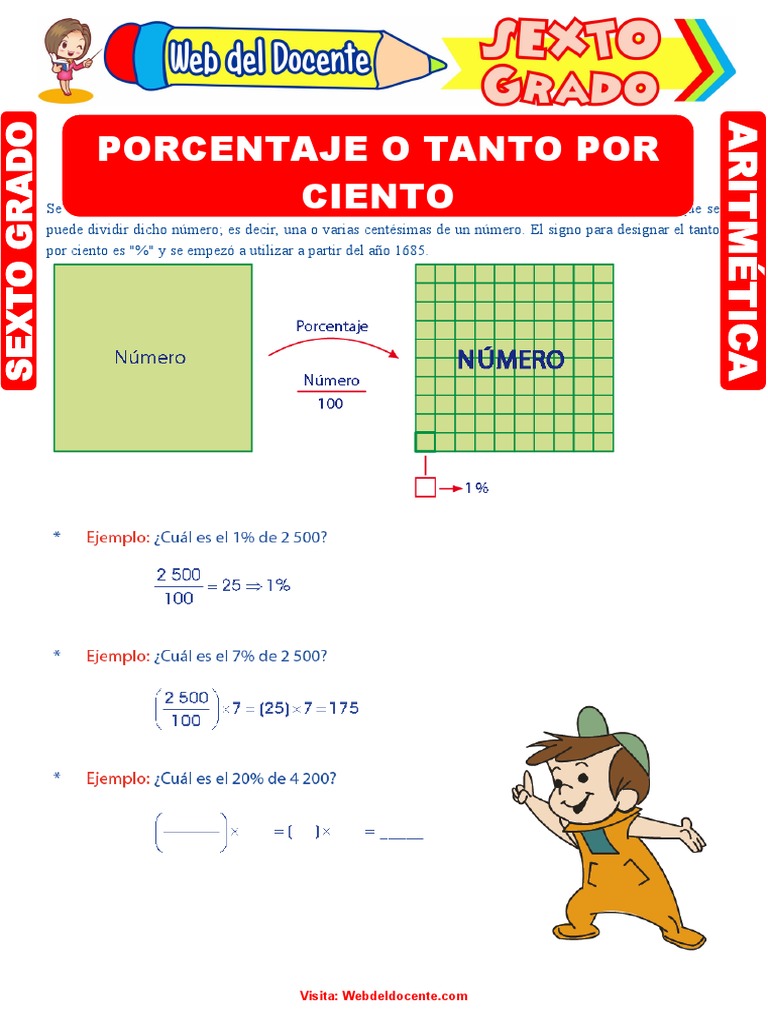 Porcentaje o Tanto Por Ciento para Sexto Grado de Primaria | PDF
