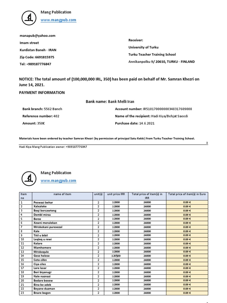 Updated Invoice Finland | PDF | Marketing | Business Process