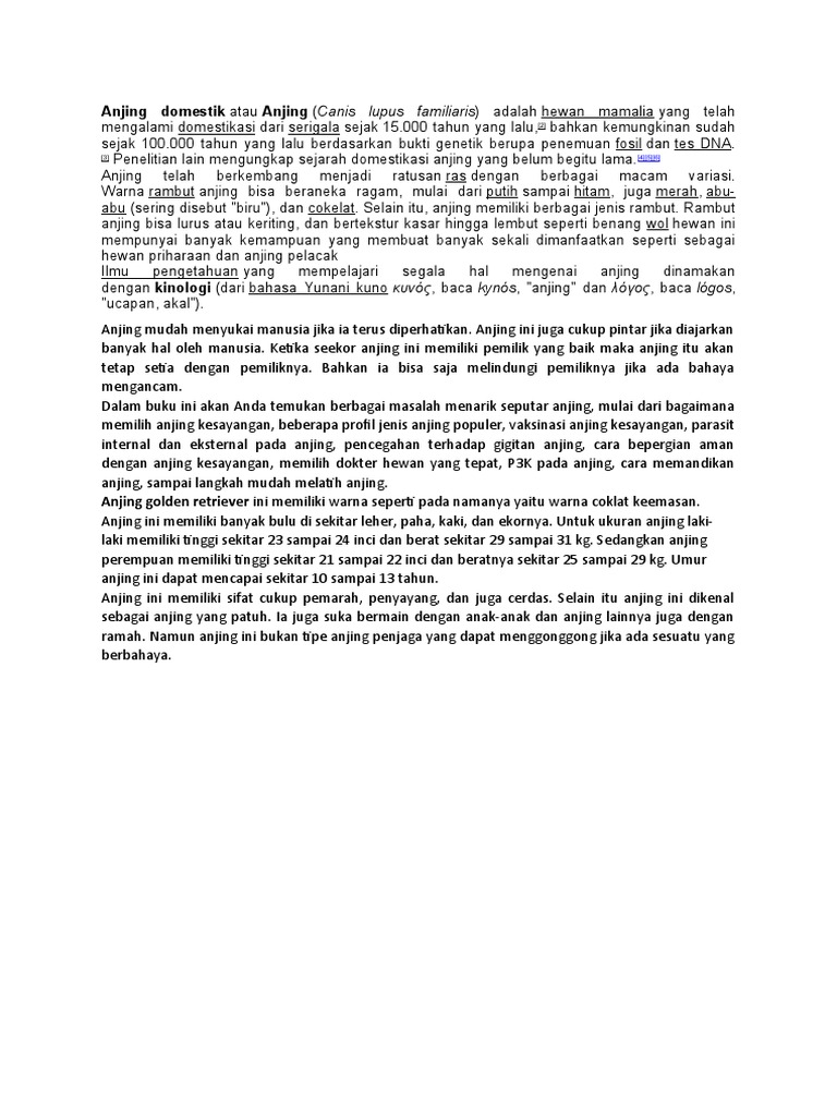 Anjing Domestik | PDF