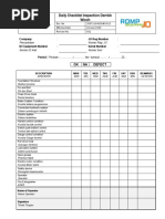 ROAD VIBRATORY ROLLER Daily Inspection Checklist | PDF