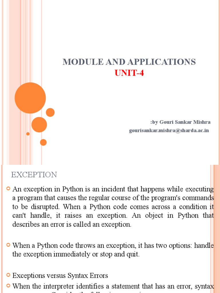 UNIT-4 Python | PDF | Information Technology Management | Computer Engineering