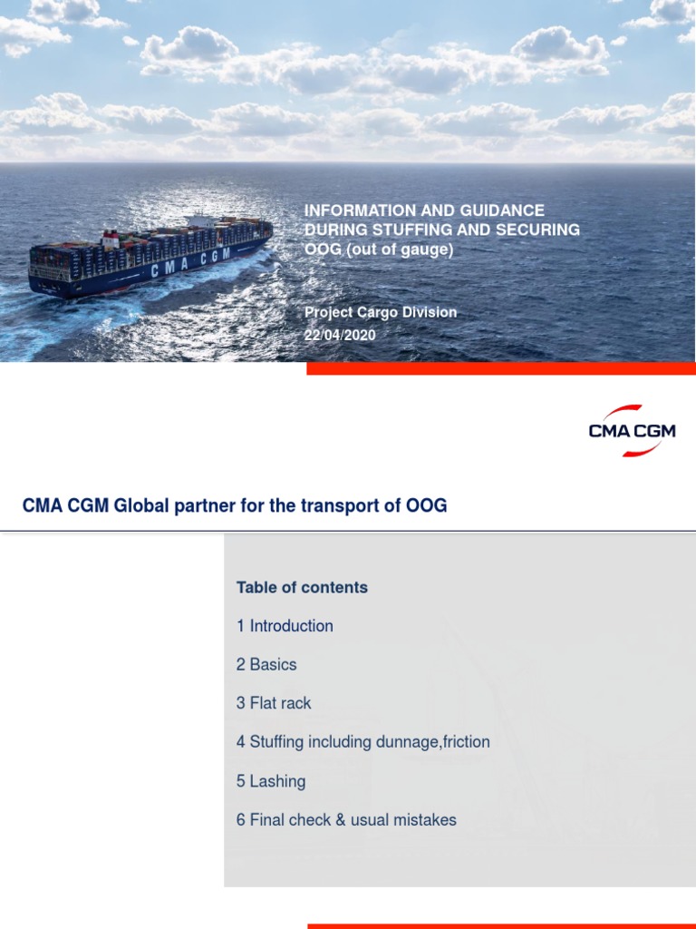 OOG Cargo Handling Guide | PDF | Cargo | Friction