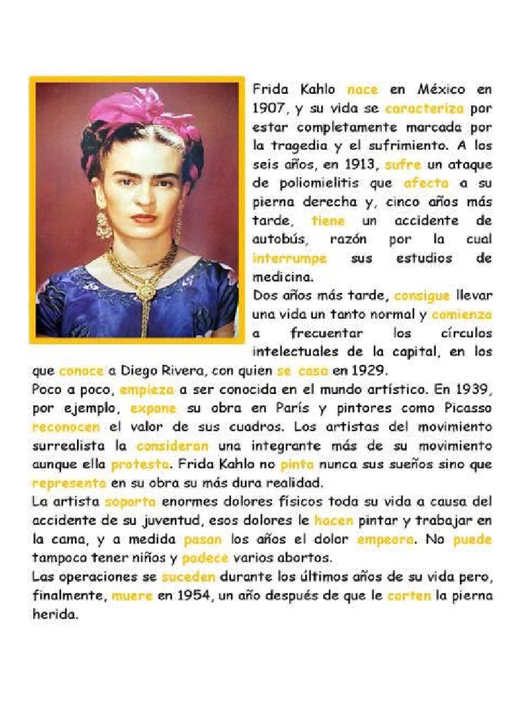 Biografia Frida Kahlo | PDF