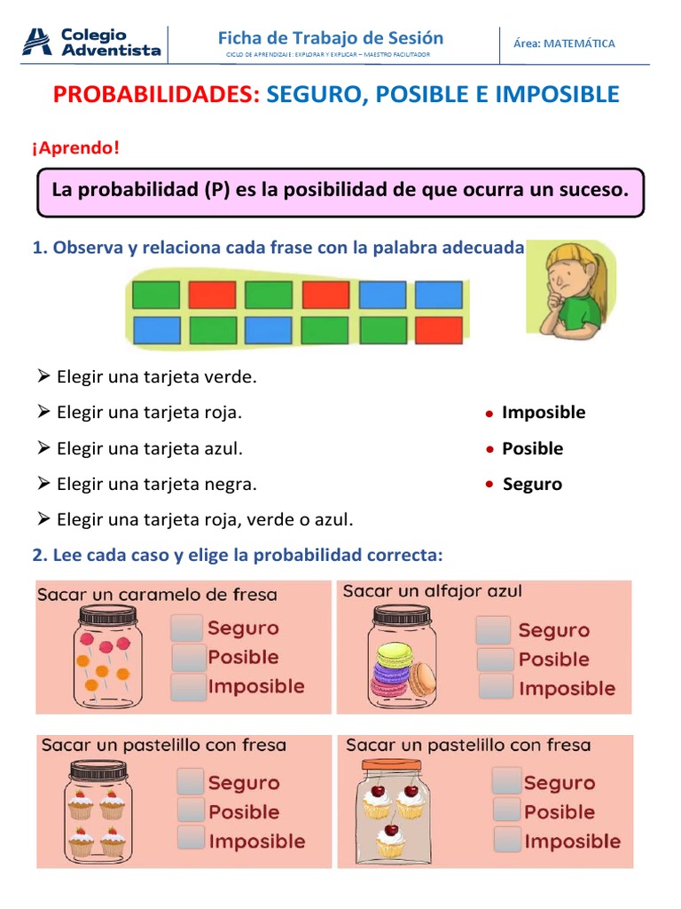 22 Ficha Matemática Probabilidades | PDF