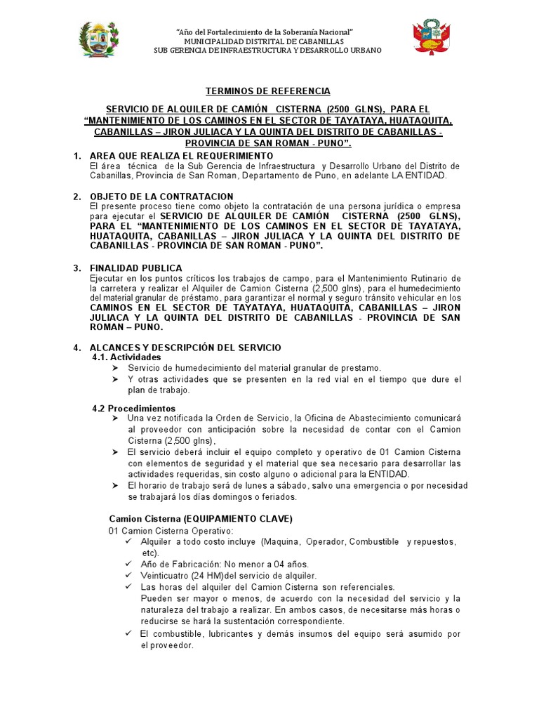 TDR Camion Cisterna | PDF | Camión