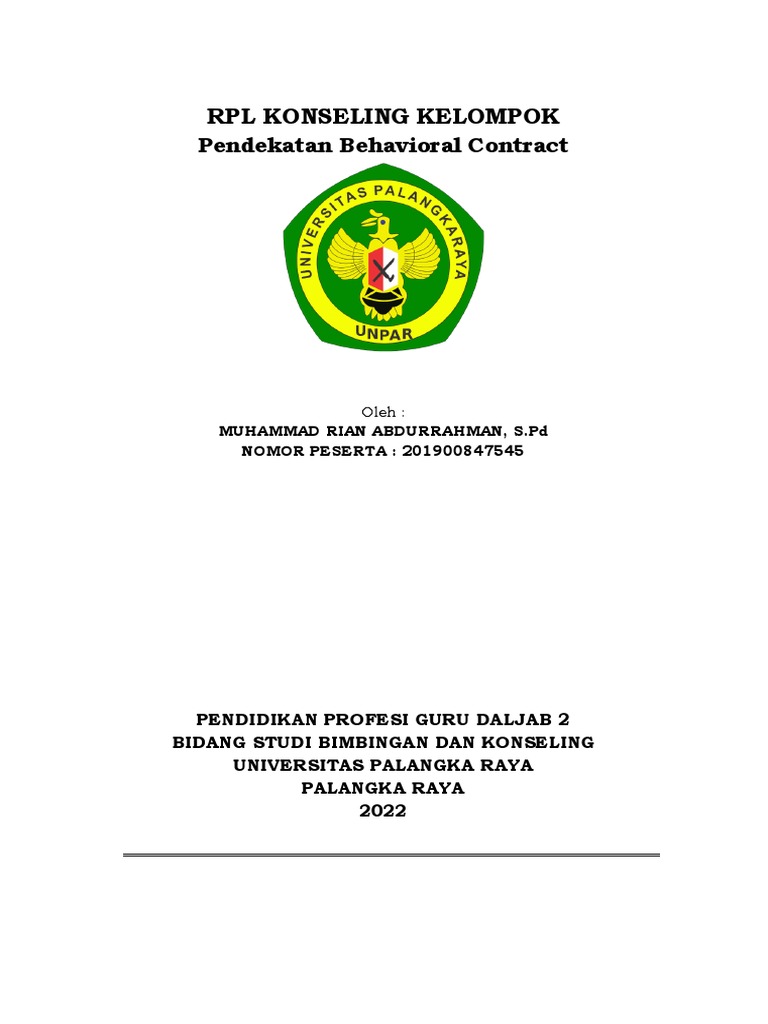 RPL Konseling Kelompok | PDF