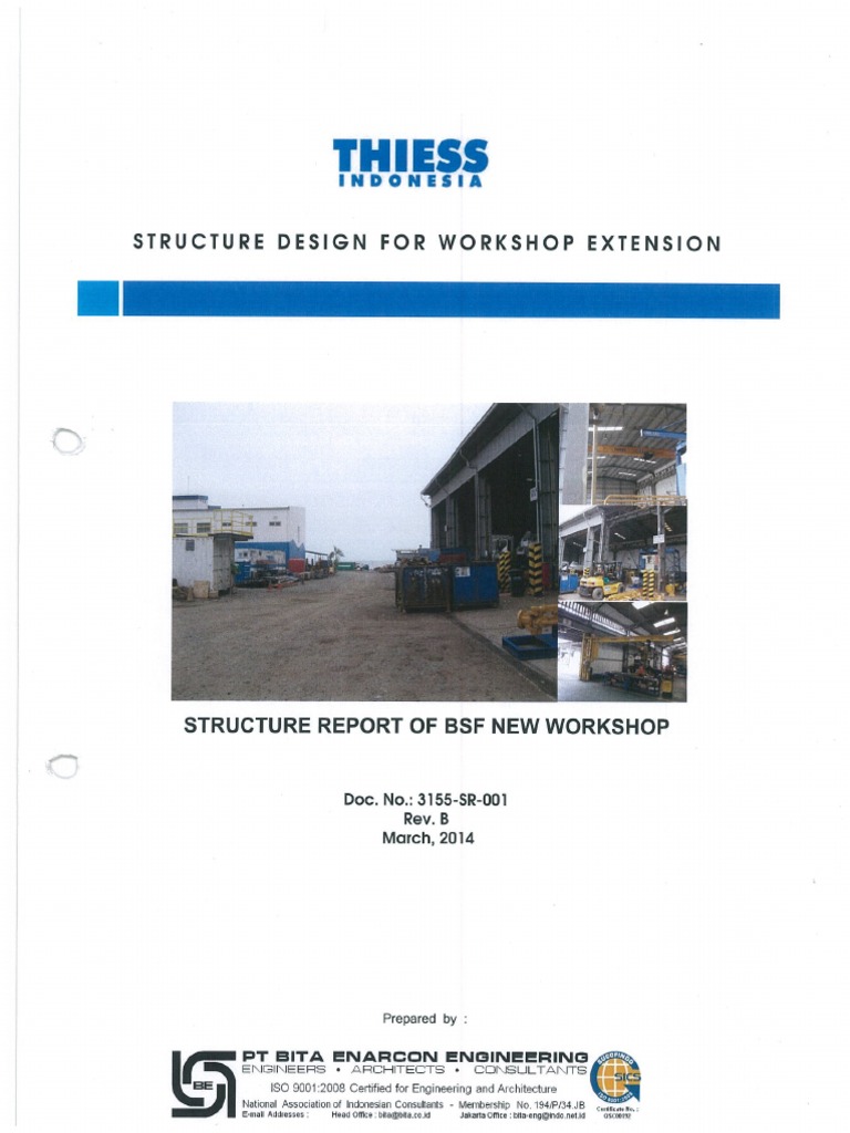 Structure Design For Workshop Extension | PDF