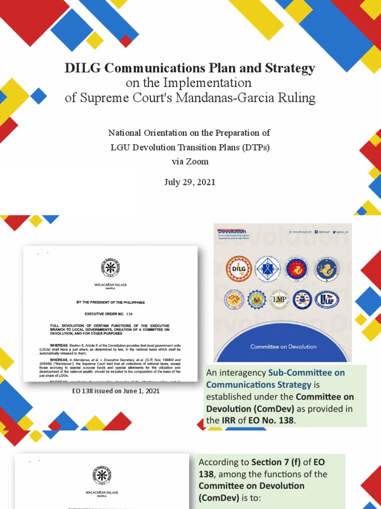 Communicating Decentralization: DILG's Strategic Plan to Inform the ...