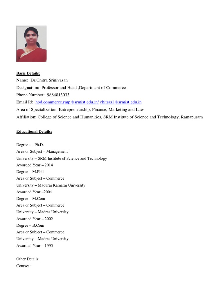 01 DR - Chitra Srinivasan | PDF | International Standard Serial Number | Entrepreneurship