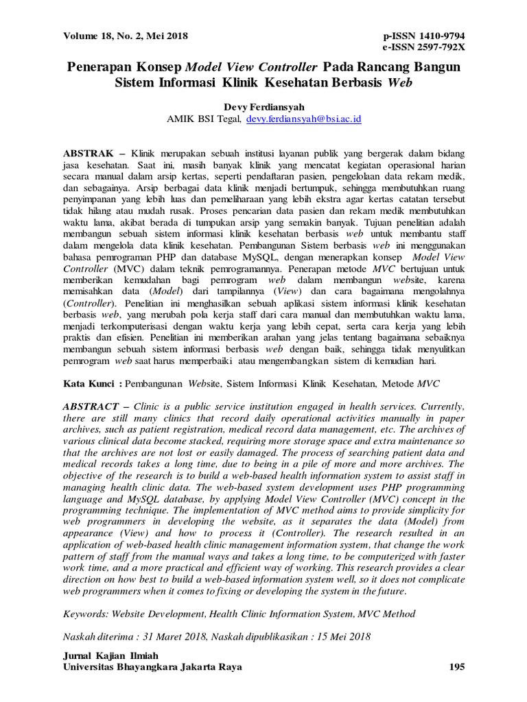 Penerapan Konsep Model View Controller P | PDF Penerapan Konsep Model View Controller P | PDF