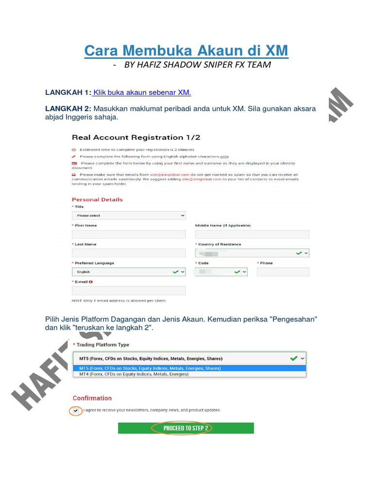 Cara Membuka Akaun Di XM | PDF