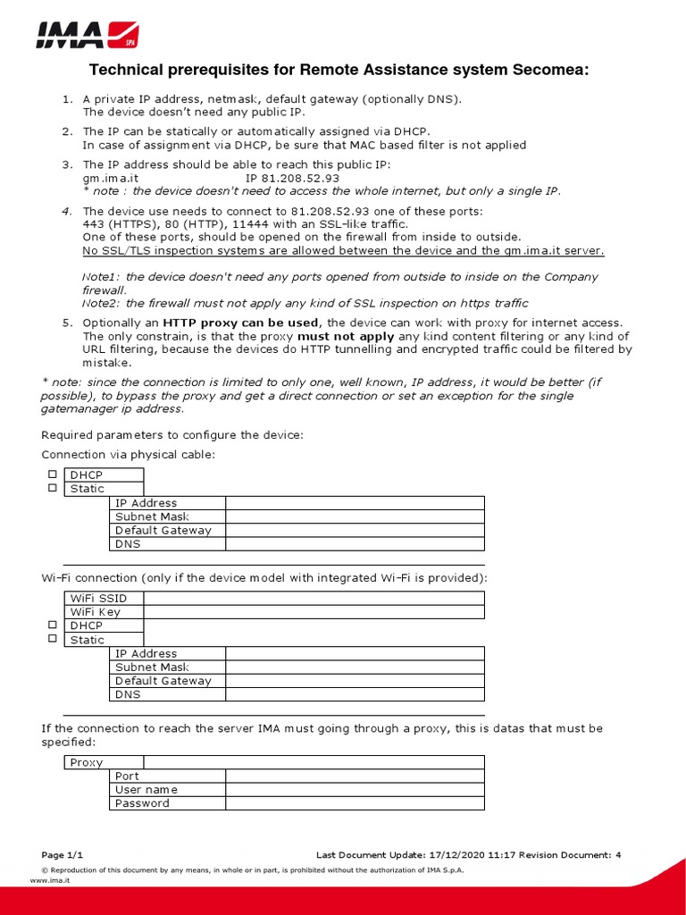 Technical Prerequirements | PDF | Proxy Server | Ip Address