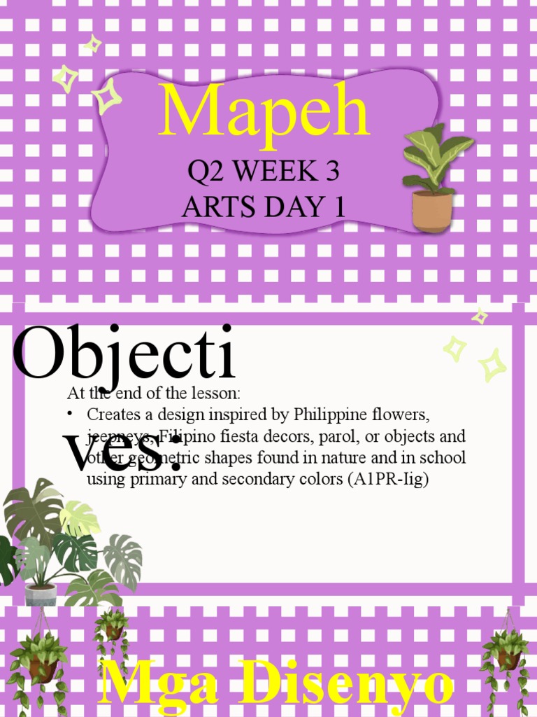 Q2-Week3-Mapeh - (Arts Day 1-5) | PDF