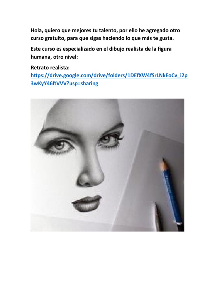 Curso Gratis de Dibujo Realista Humano | PDF | Crecimiento personal y ...