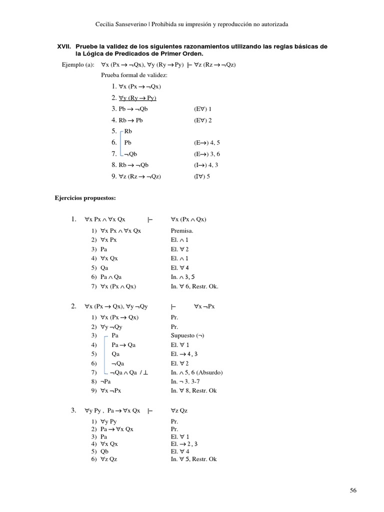 05 - 05 Ejercicio XVII | PDF | Lógica | Razonamiento