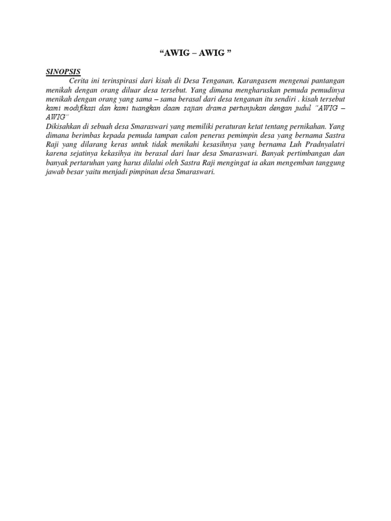 Awig - Awig | PDF | Fiksi Misteri, Thriller, & Kejahatan | Puisi