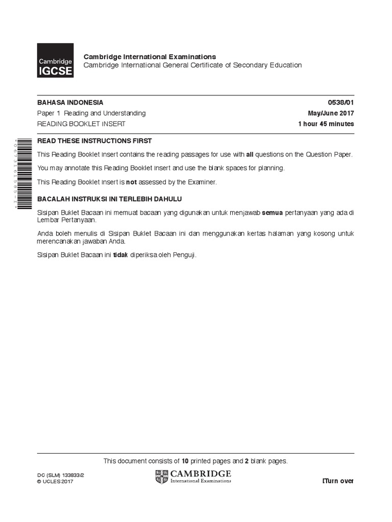 Cambridge International General Certificate of Secondary Education | PDF