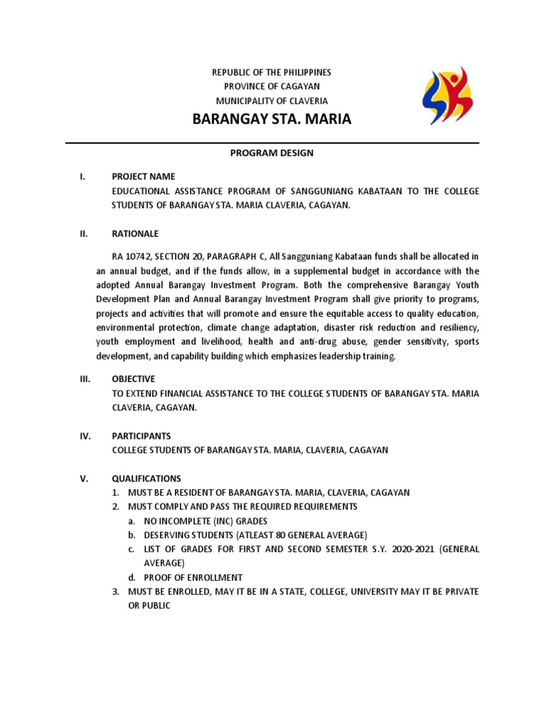 College-Educational Assistance Program Design | PDF | Finance & Money Management