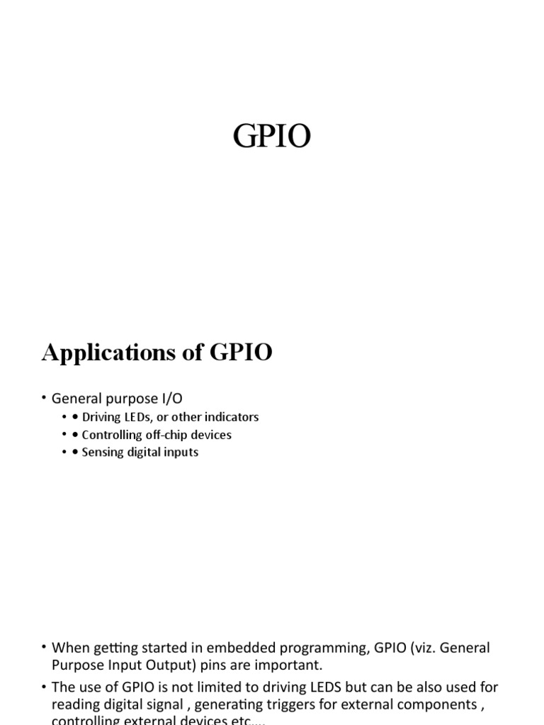 GPIO Programming | PDF | Digital Electronics | Electronic Circuits