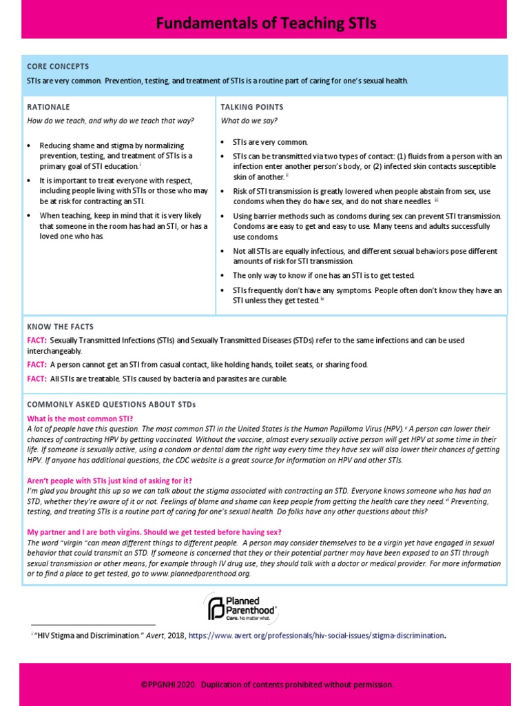 Fundamentals of Stis | PDF | Sexually Transmitted Infection | Mammalian ...