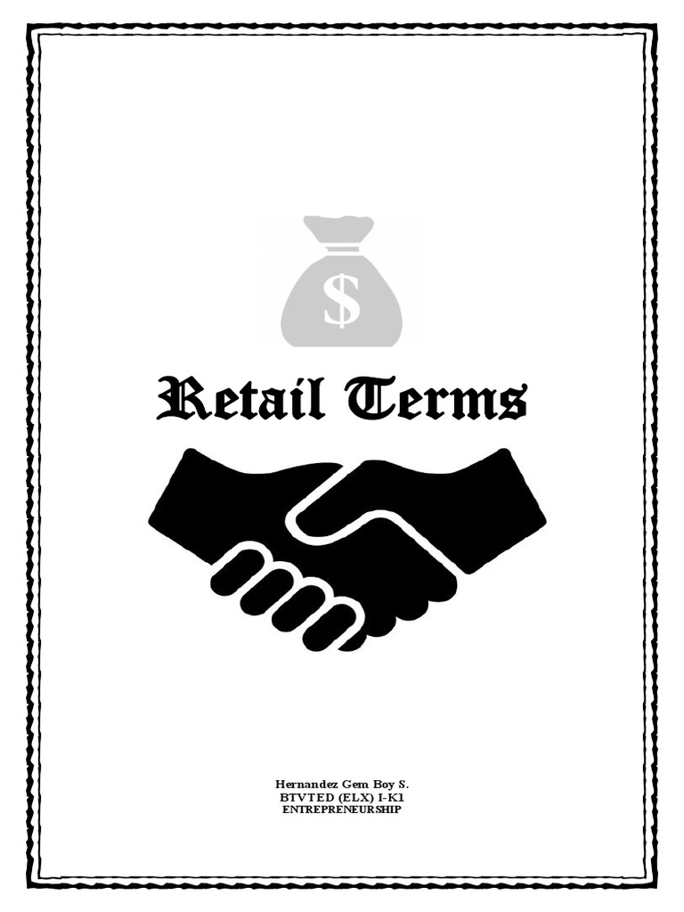 Retail Terms | PDF | Retail | Point Of Sale