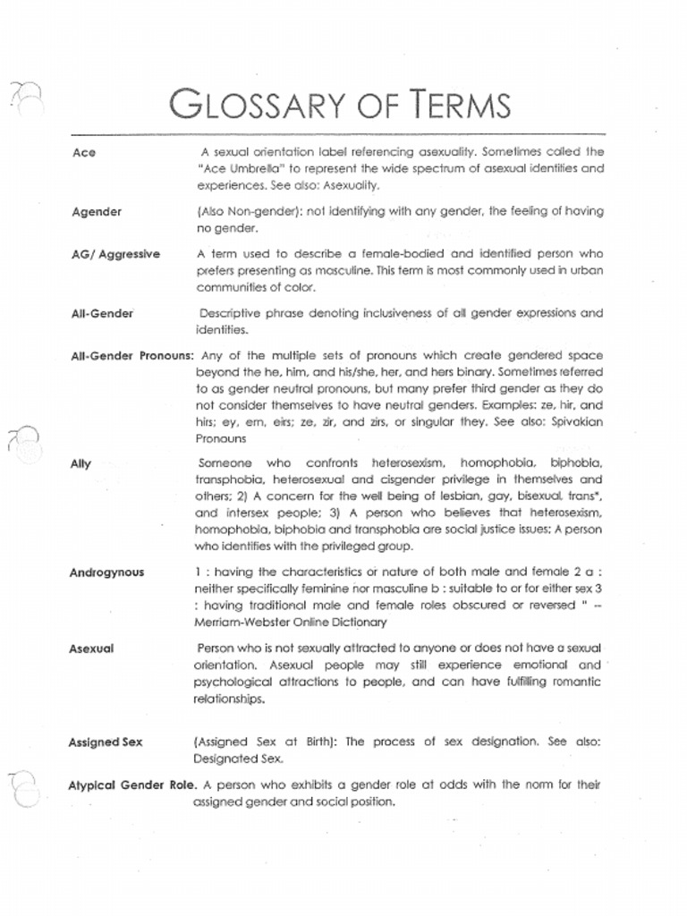 LGBTQ Glossary of Terms | PDF
