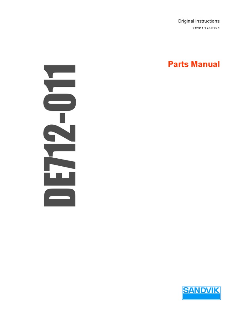 DE712-014 Parts Manual - 712014 1 en Rev 1 | PDF | Screw | Nut (Hardware)