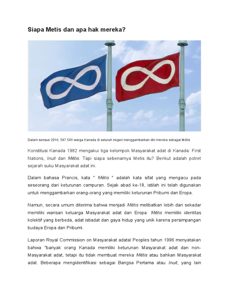 Siapa Metis Dan Apa Hak Mereka | PDF