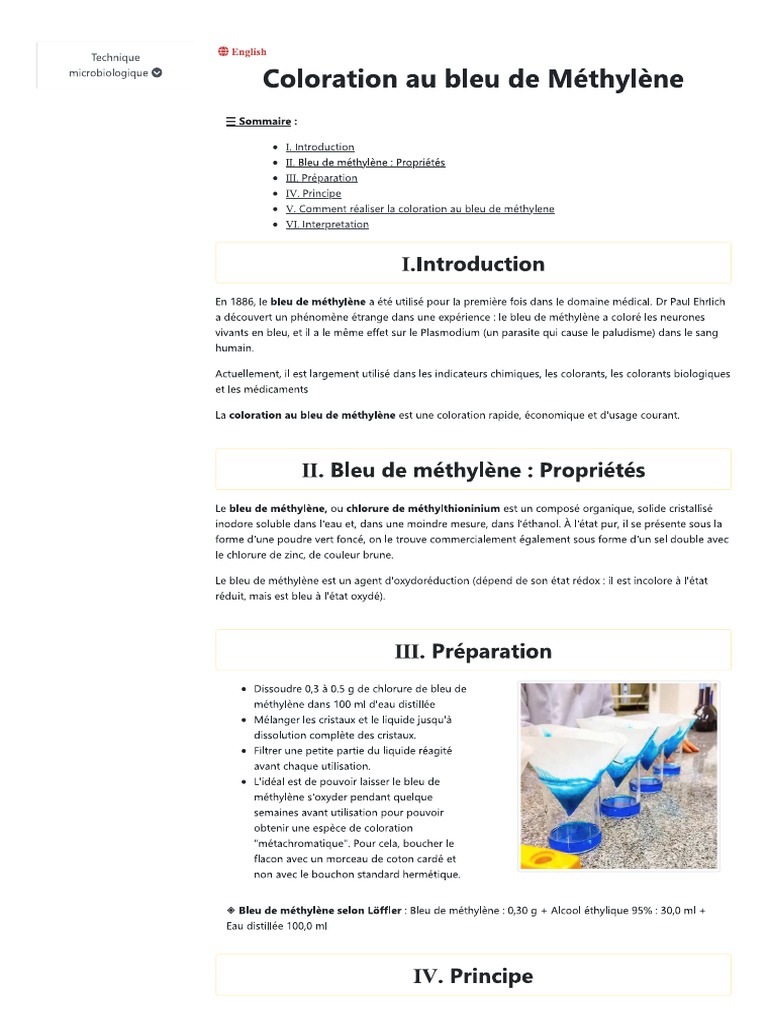 Coloration Au Bleu de Méthylène | PDF