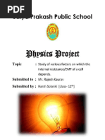 Internal Resistance Project Class 12 | PDF | Voltage | Materials