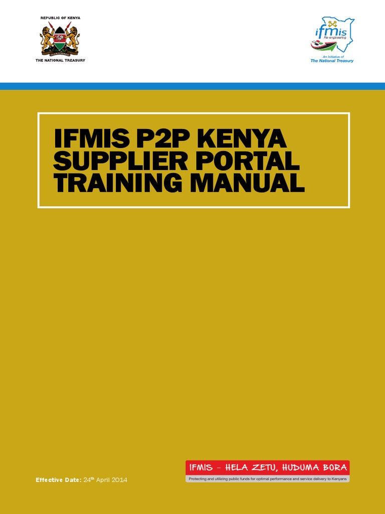 Ifmis P2P Kenya Supplier Portal Training Manual | PDF | Procurement ...
