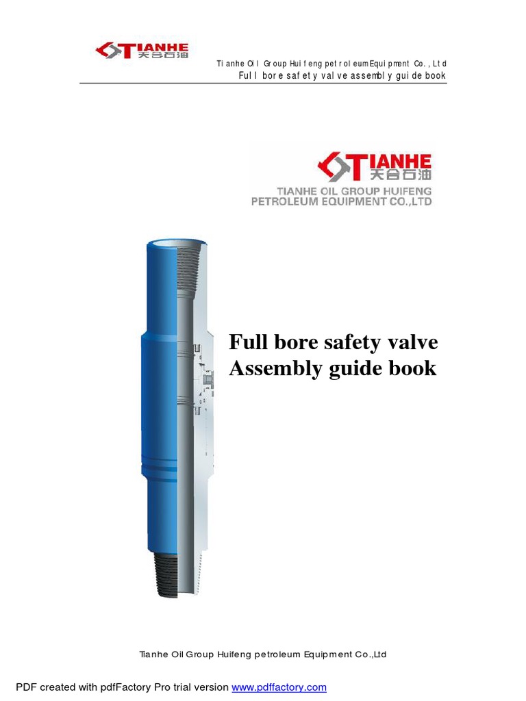 Full Bore Safety Valve Assembly Guide Book | PDF | Valve | Blowout ...