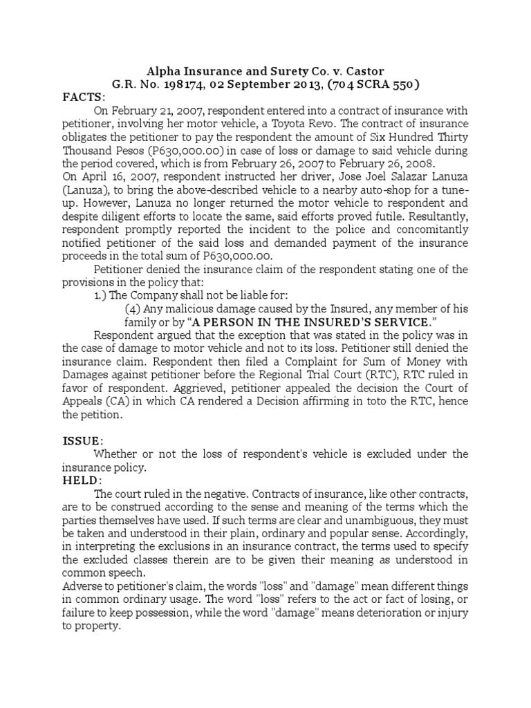 Alpha Insurance | PDF | Insurance | Business Law