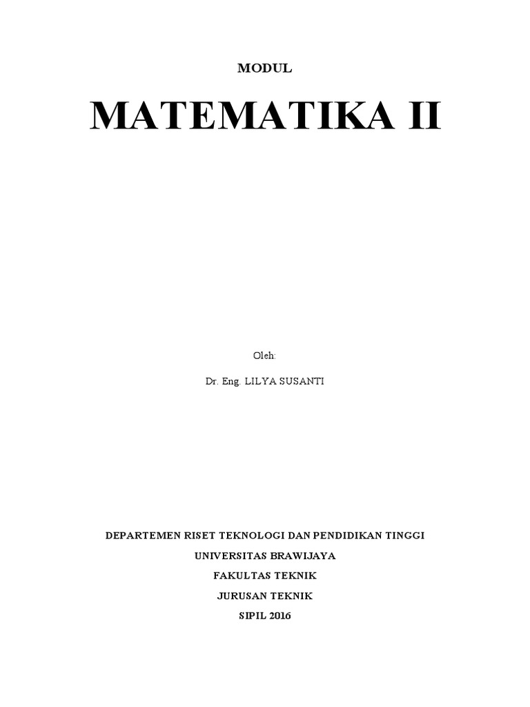 Modul Matematika Ii | PDF