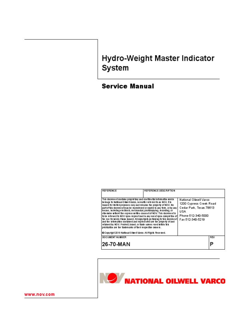 Hydro-Weight Master Indicator System: Service Manual | PDF ...