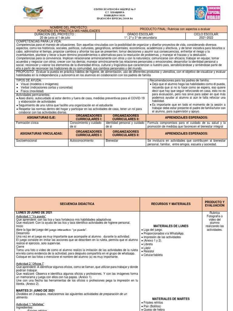 Planeación Secundaria | PDF | Panes | Lavado de manos