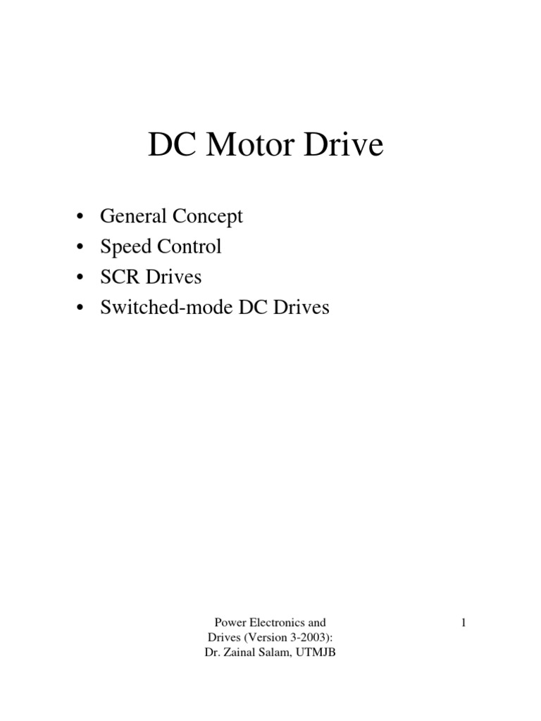 DC Motor Drives | PDF