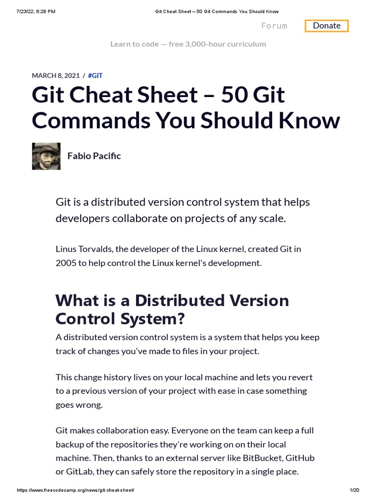 Git Cheat Sheet 50 Git Commands You Should Know Pdf Version