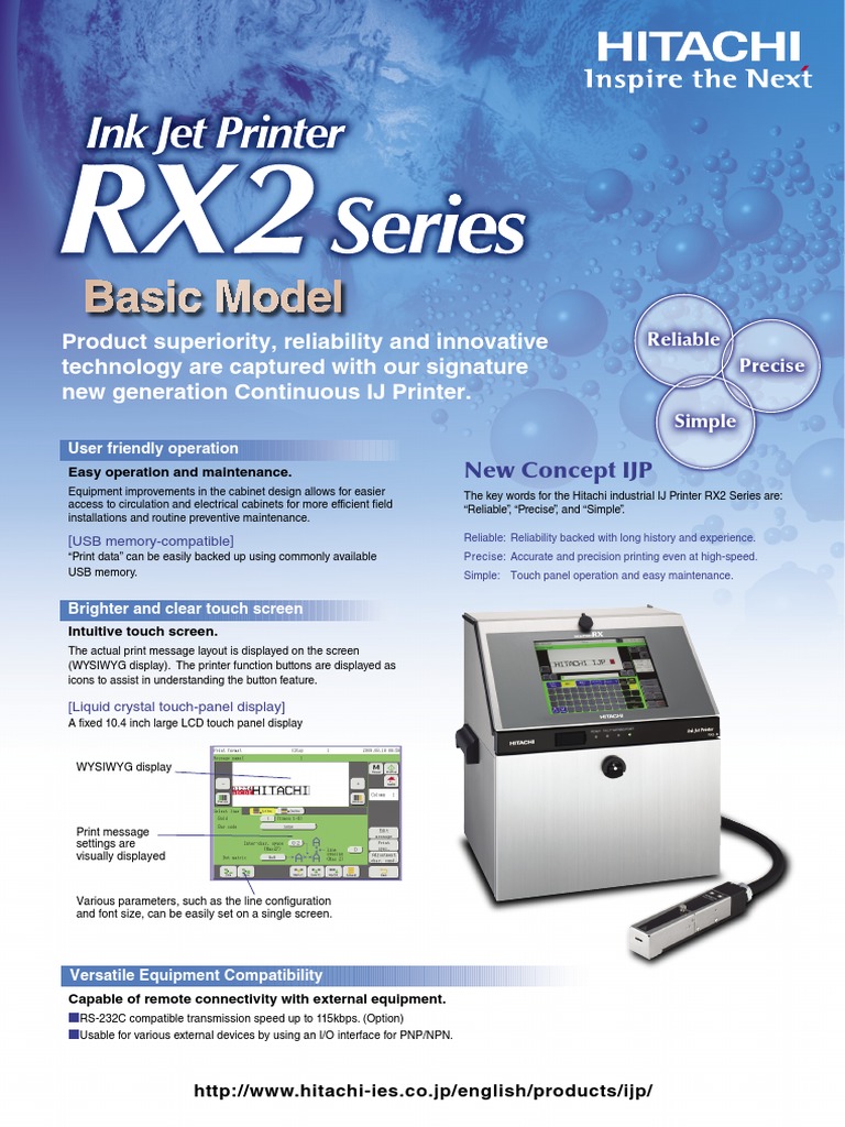 RX2 Series Basic Model | PDF | Printer (Computing) | Touchscreen