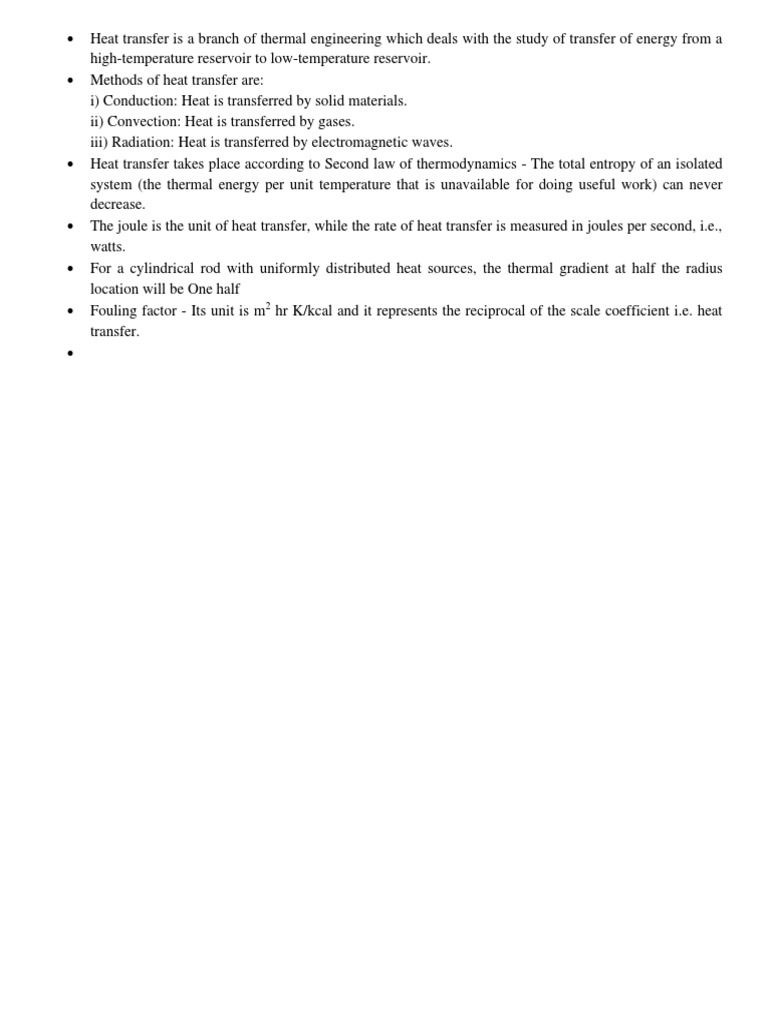 Heat Transfer Types and Equations | PDF | Heat Transfer | Thermal ...