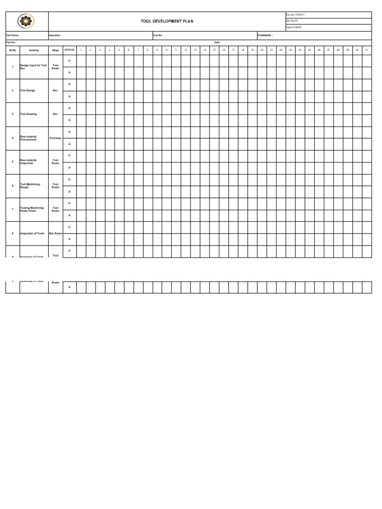 F-PD-11 Tool Development Plan (Micro Plan) | PDF | Secondary Sector Of ...