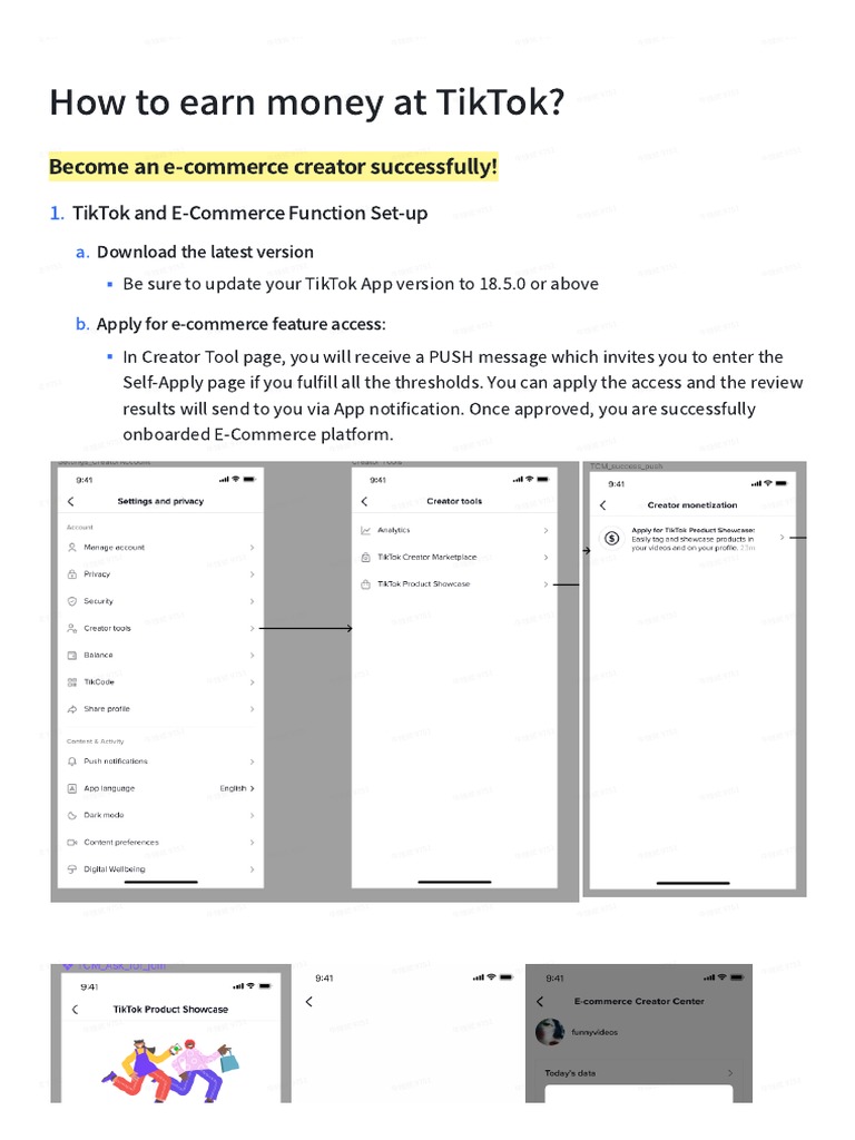For Creators How To Earn Money At Tiktok Pdf E Commerce Coupon