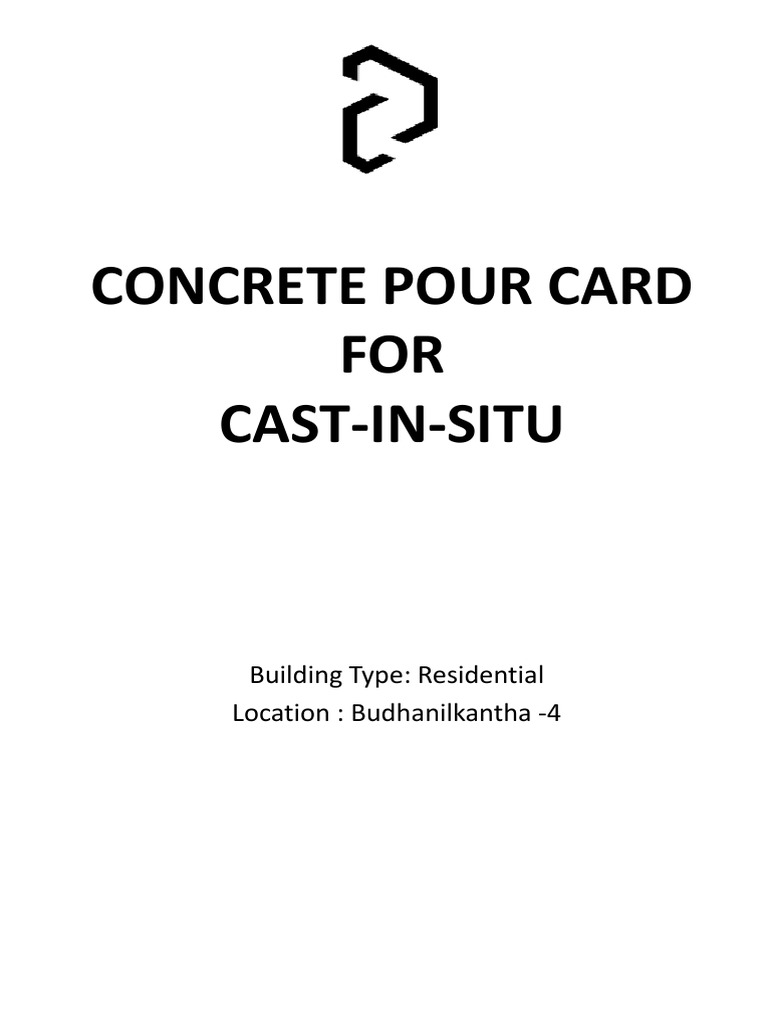 CONCRETE POUR CARD Mina | PDF