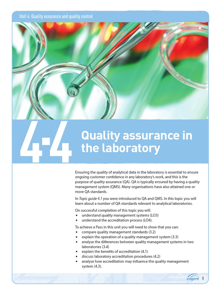 Quality Assurance in Laboratory | Download Free PDF | Quality Assurance ...